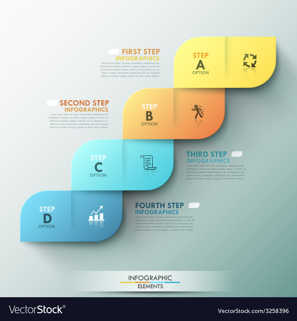 Modern infographics process template Royalty Free Vector