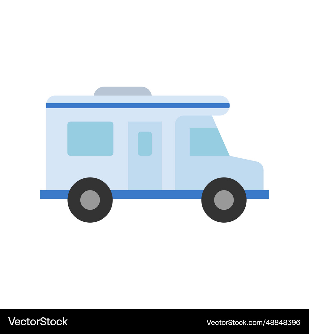Motorhome icon camper road trip rv Royalty Free Vector Image
