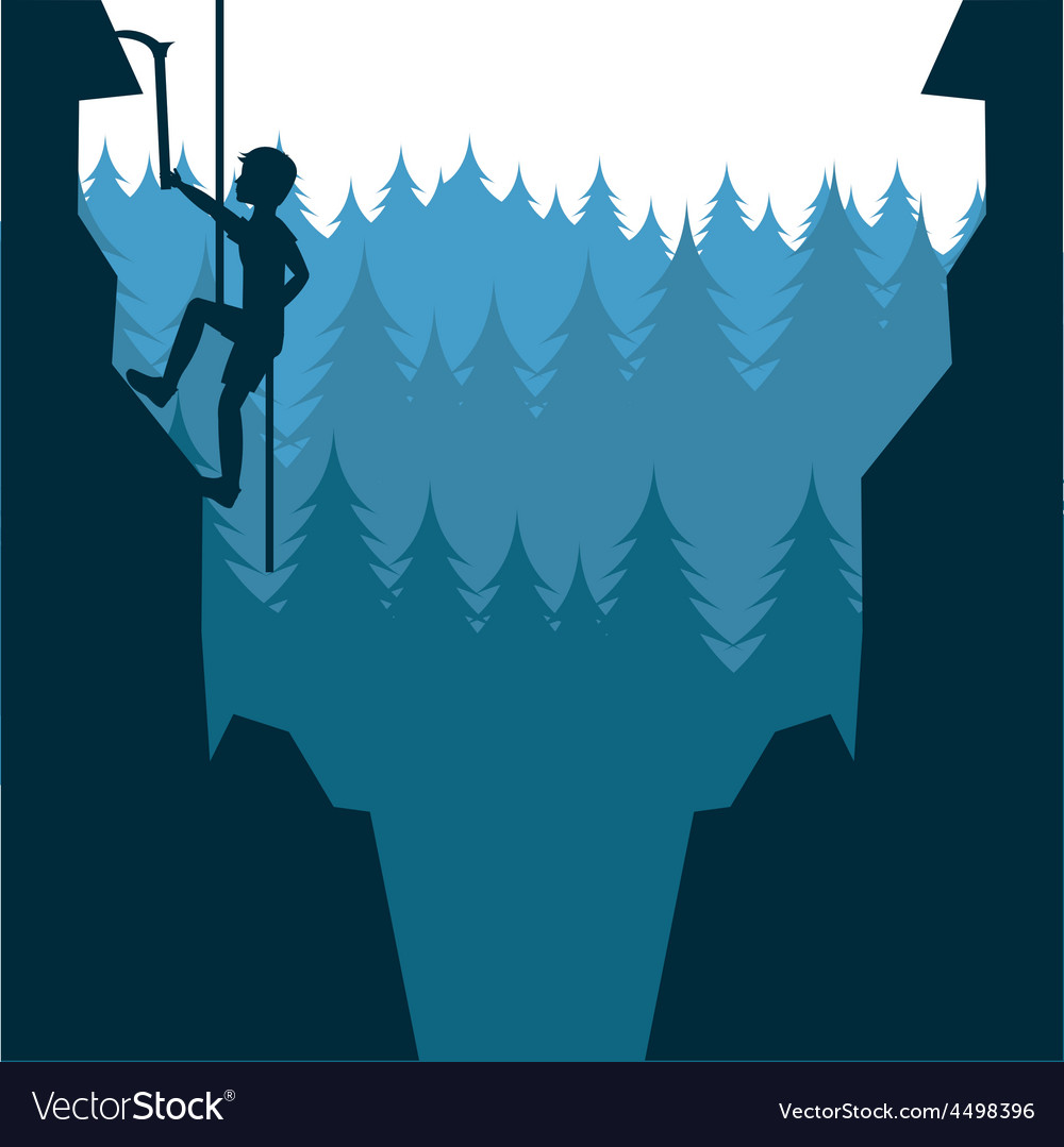 Mountain climbing Royalty Free Vector Image - VectorStock