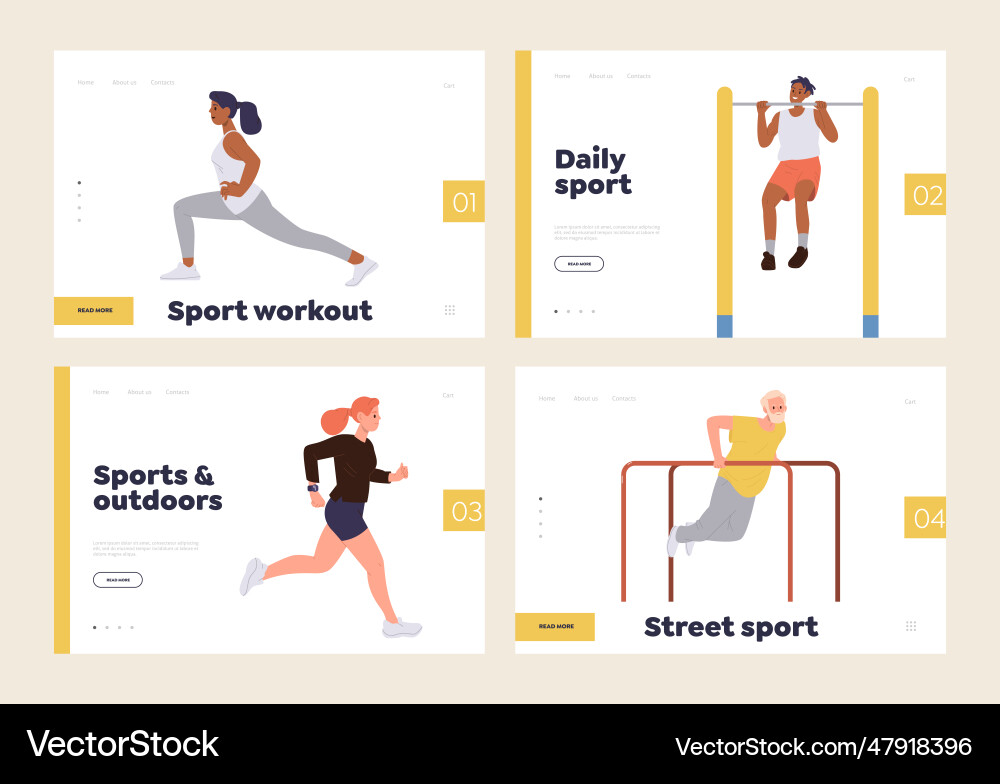 Outdoors sports recreation activity daily routine Vector Image