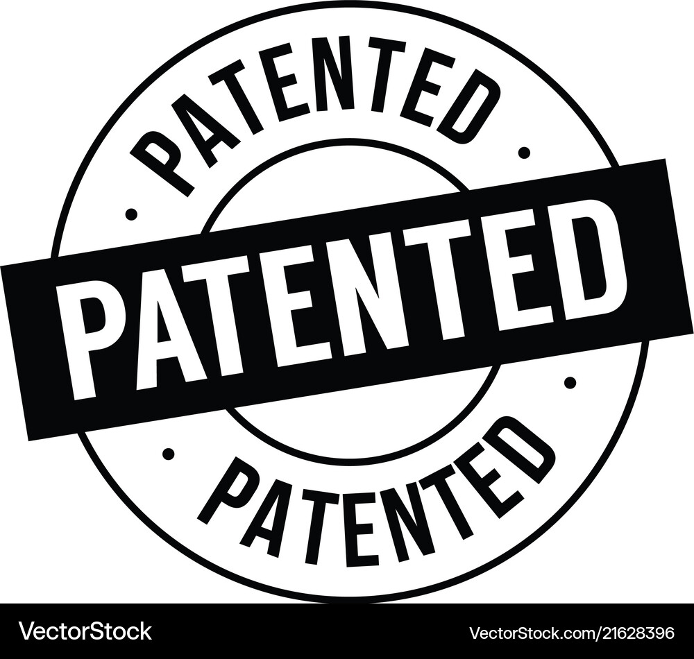 Patented Stamp on White Background Royalty Free Vector Image