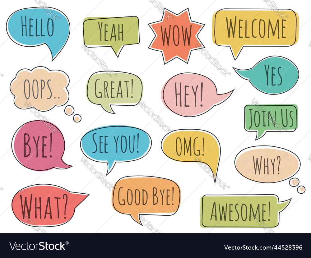 Speech bubbles Royalty Free Vector Image - VectorStock