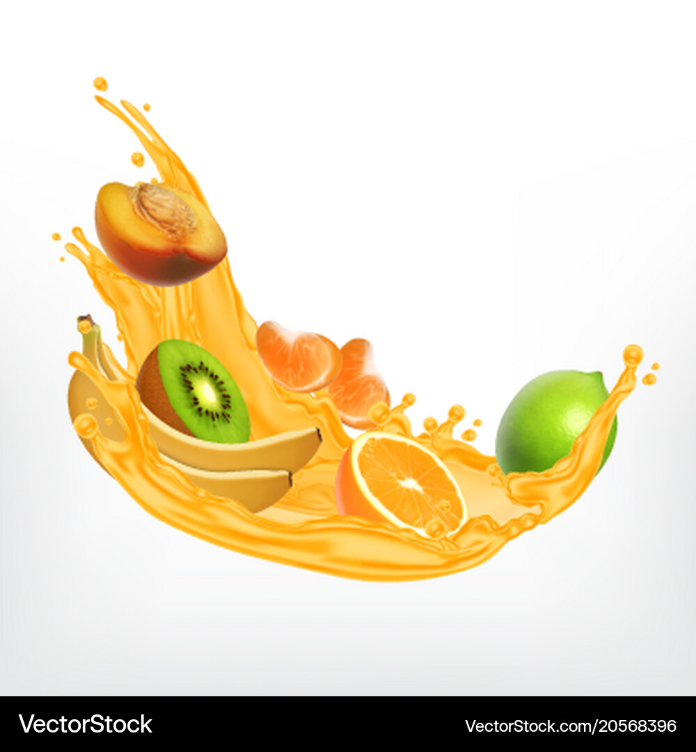 Splash of juice Royalty Free Vector Image - VectorStock