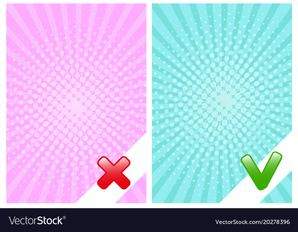 Template background wrong or correct comics style Vector Image