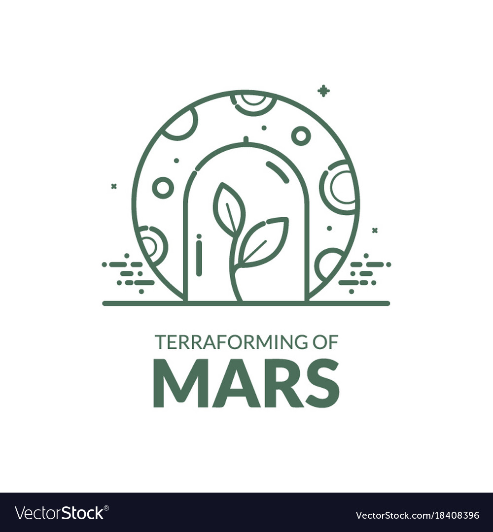 Terraforming of mars Royalty Free Vector Image