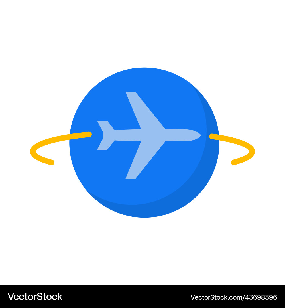 Travel world globe icon earth plane icon Vector Image