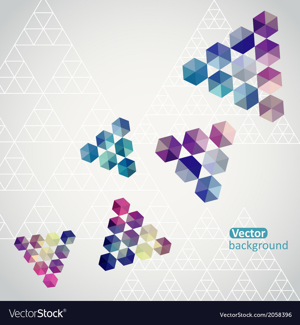 Triangle background geometric Royalty Free Vector Image