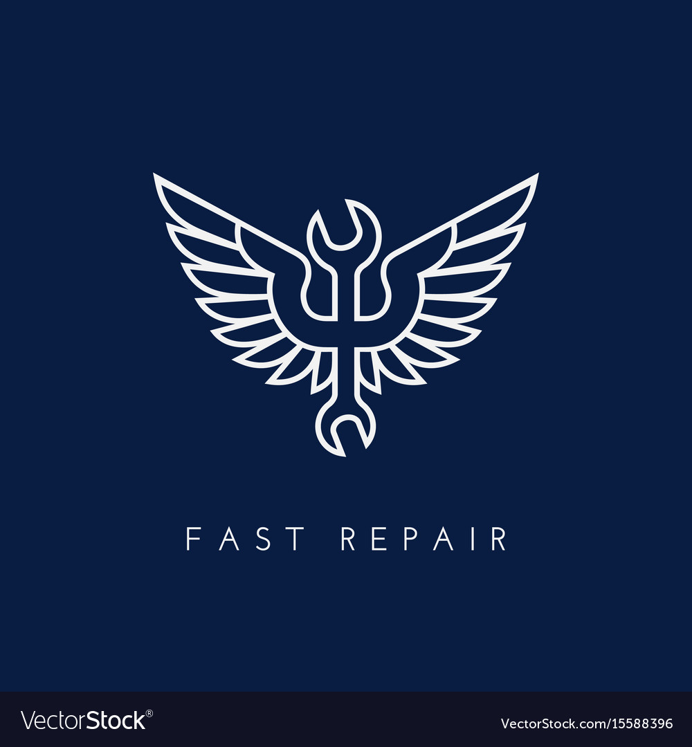 Winged spanner Royalty Free Vector Image - VectorStock