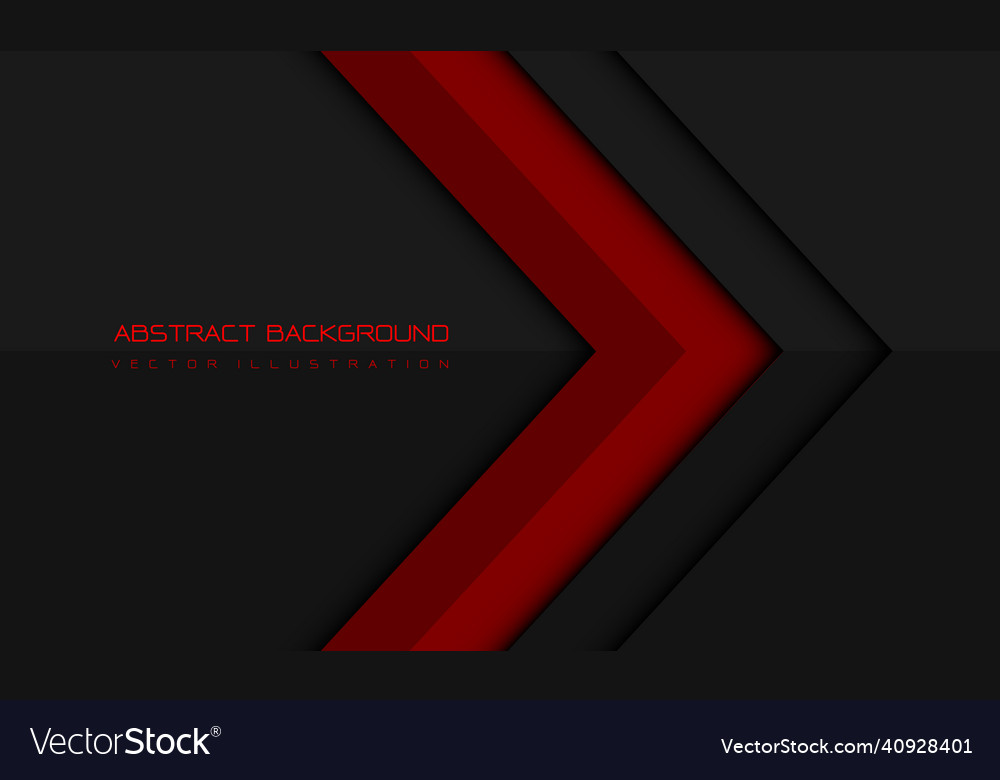 Abstract red arrow direction geometric on grey Vector Image Abstract red arrow direction geometric on grey Vector Image