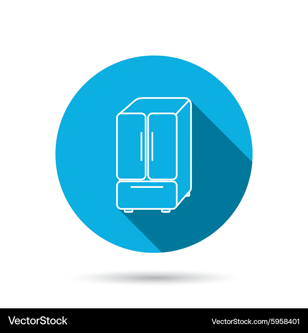 American fridge icon refrigerator sign Royalty Free Vector