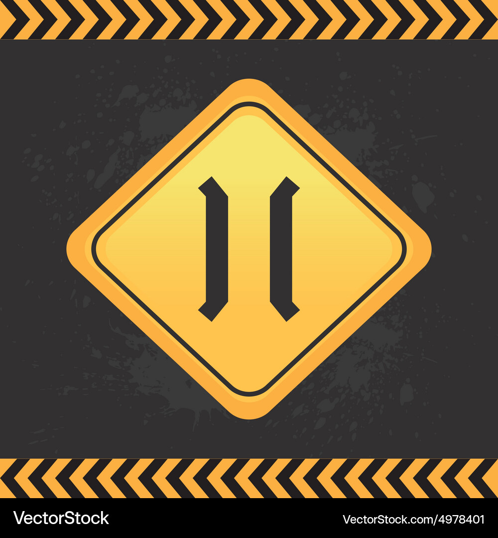 An isolated yellow transit signal on a black Vector Image