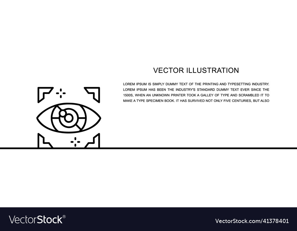 Artificial intelligence eye network spying Vector Image