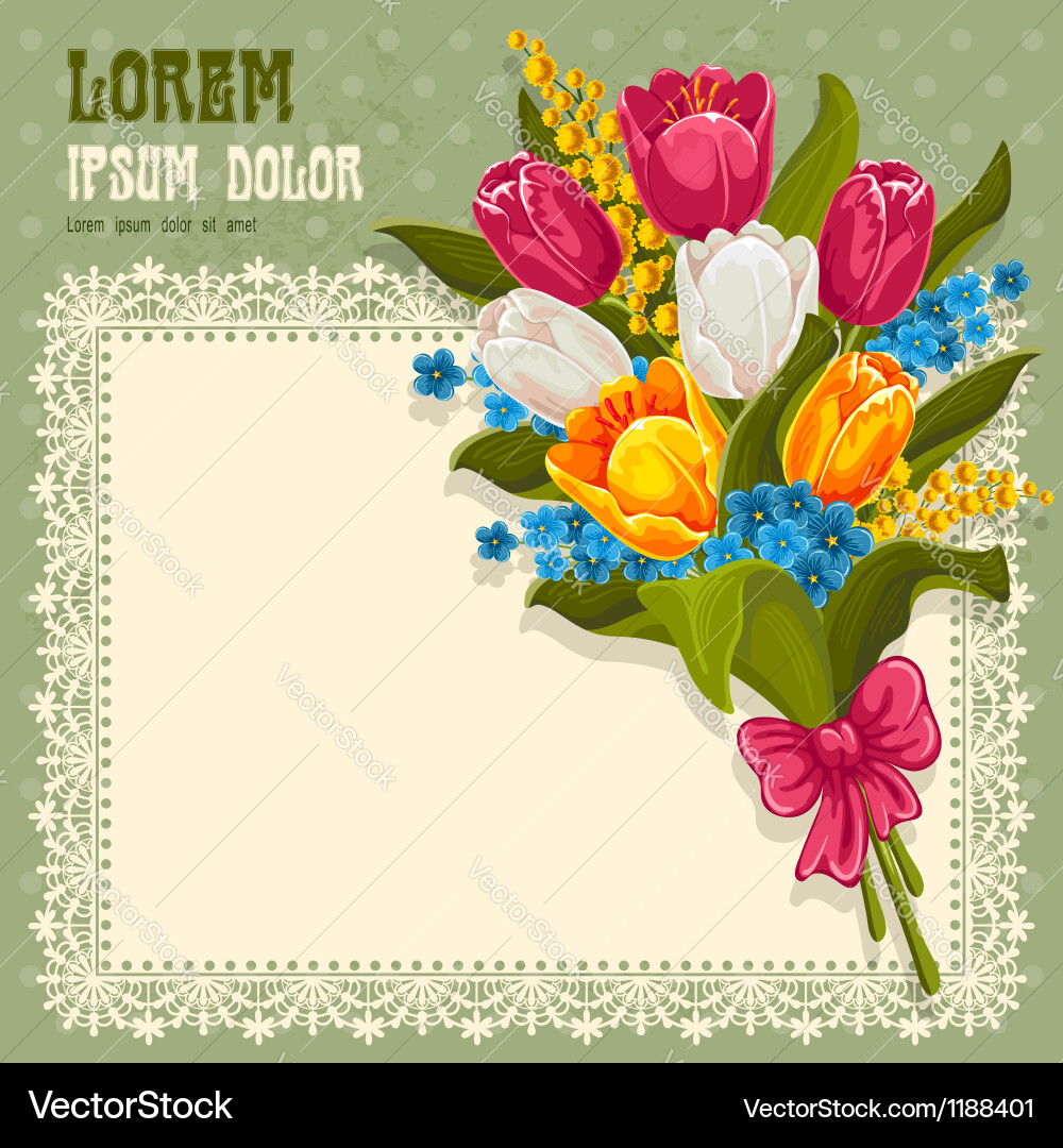 Bouquet of spring flowers Royalty Free Vector Image