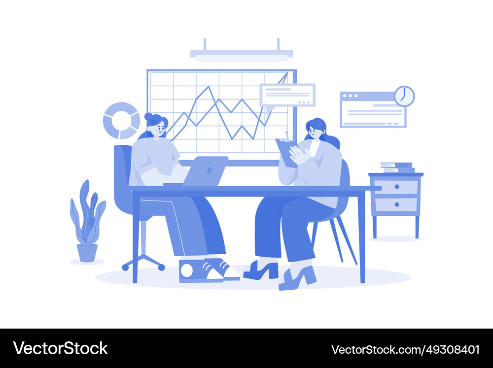 Business meeting concept on a white background Vector Image