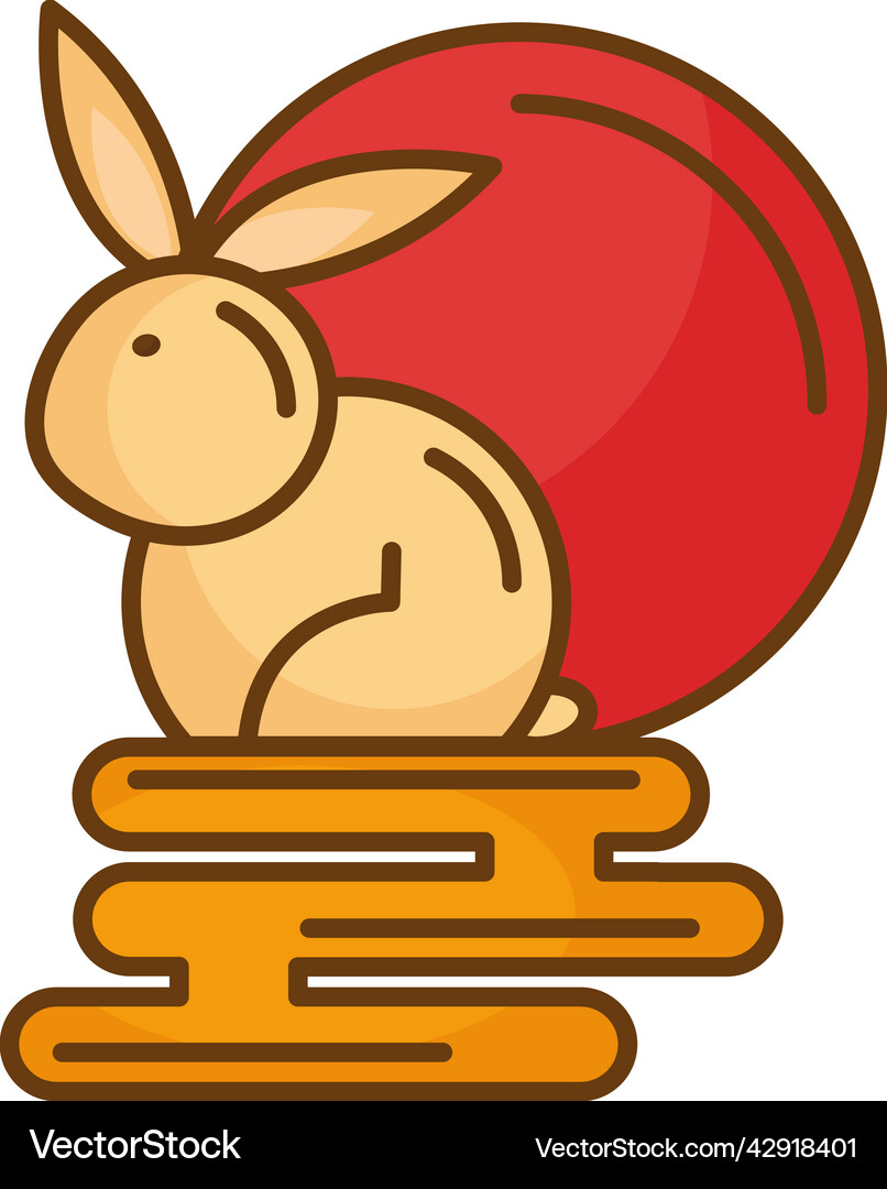 Chinese moon festival rabbit Royalty Free Vector Image