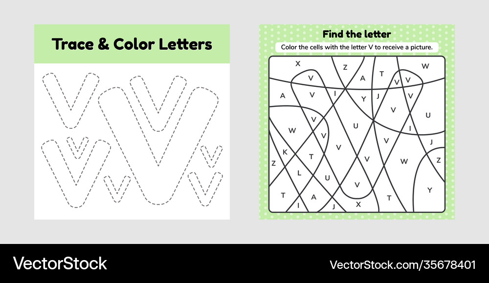 Coloring book letter for kids worksheet Royalty Free Vector