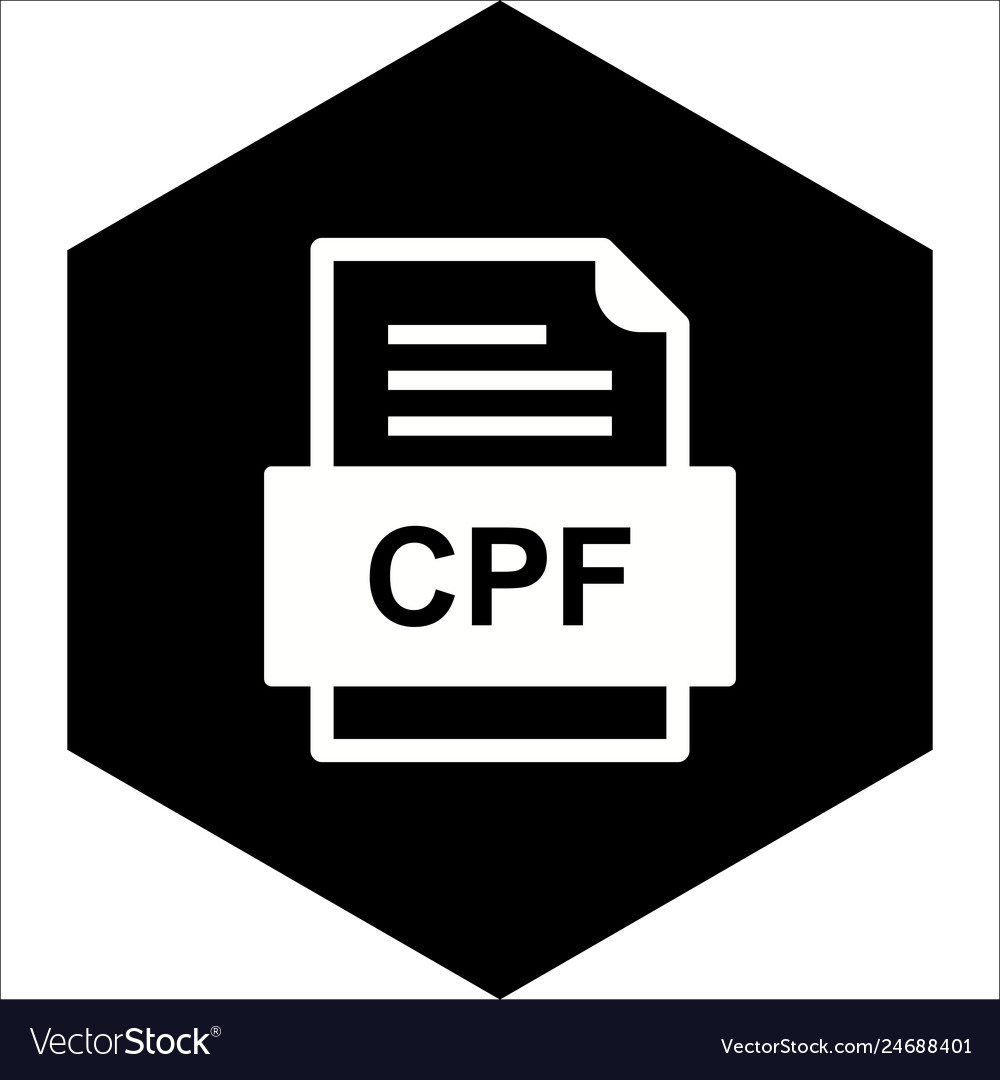 Cpf file document icon Royalty Free Vector Image