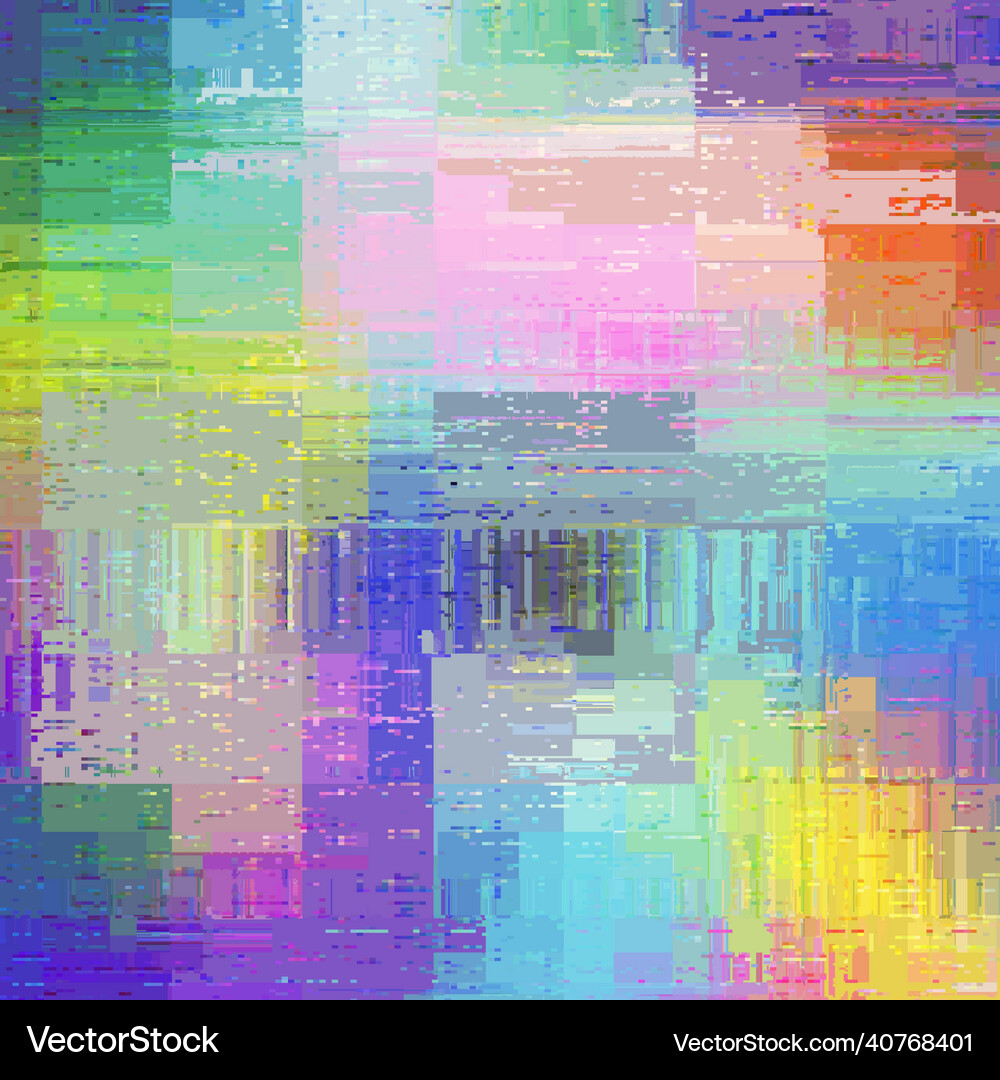 Image with imitation of grunge datamoshing Vector Image