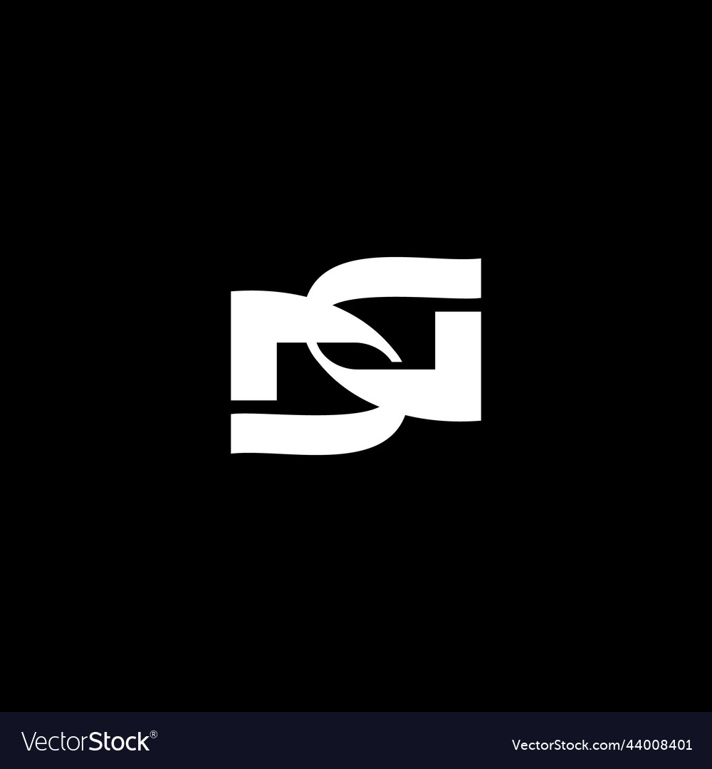 Initial Based Clean And Minimal Letter Dg Gd Vector Image