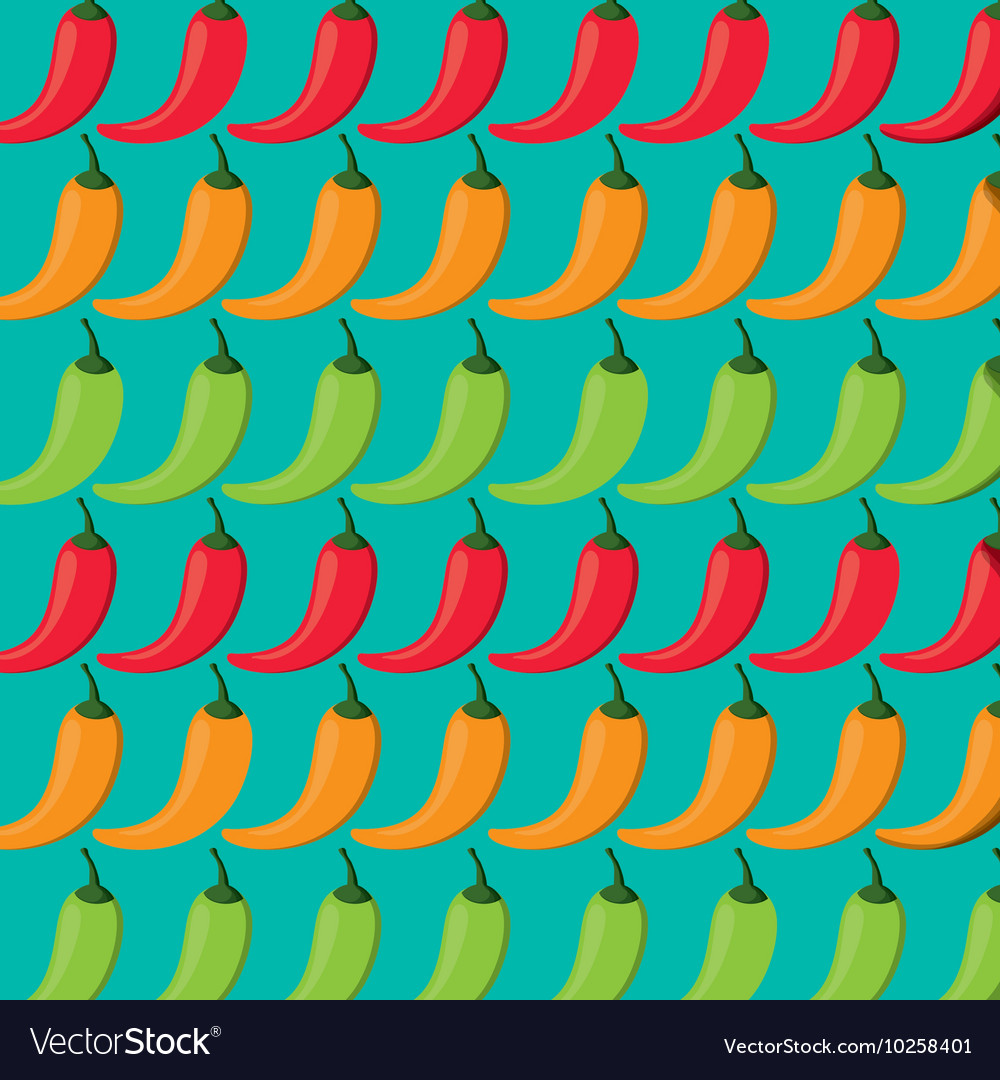 Red chili pepper pattern Royalty Free Vector Image