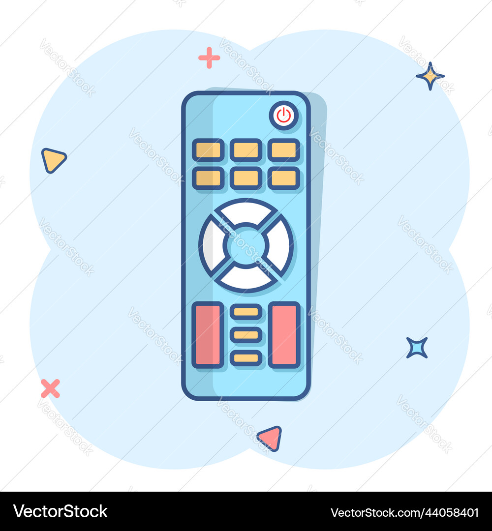 Remote control icon in comic style infrared Vector Image