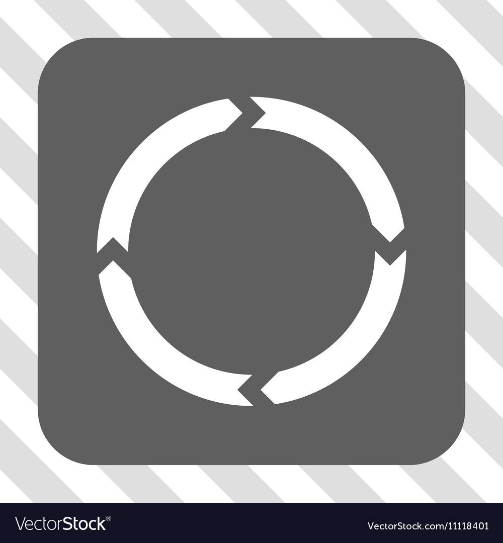 Rotation rounded square button Royalty Free Vector Image