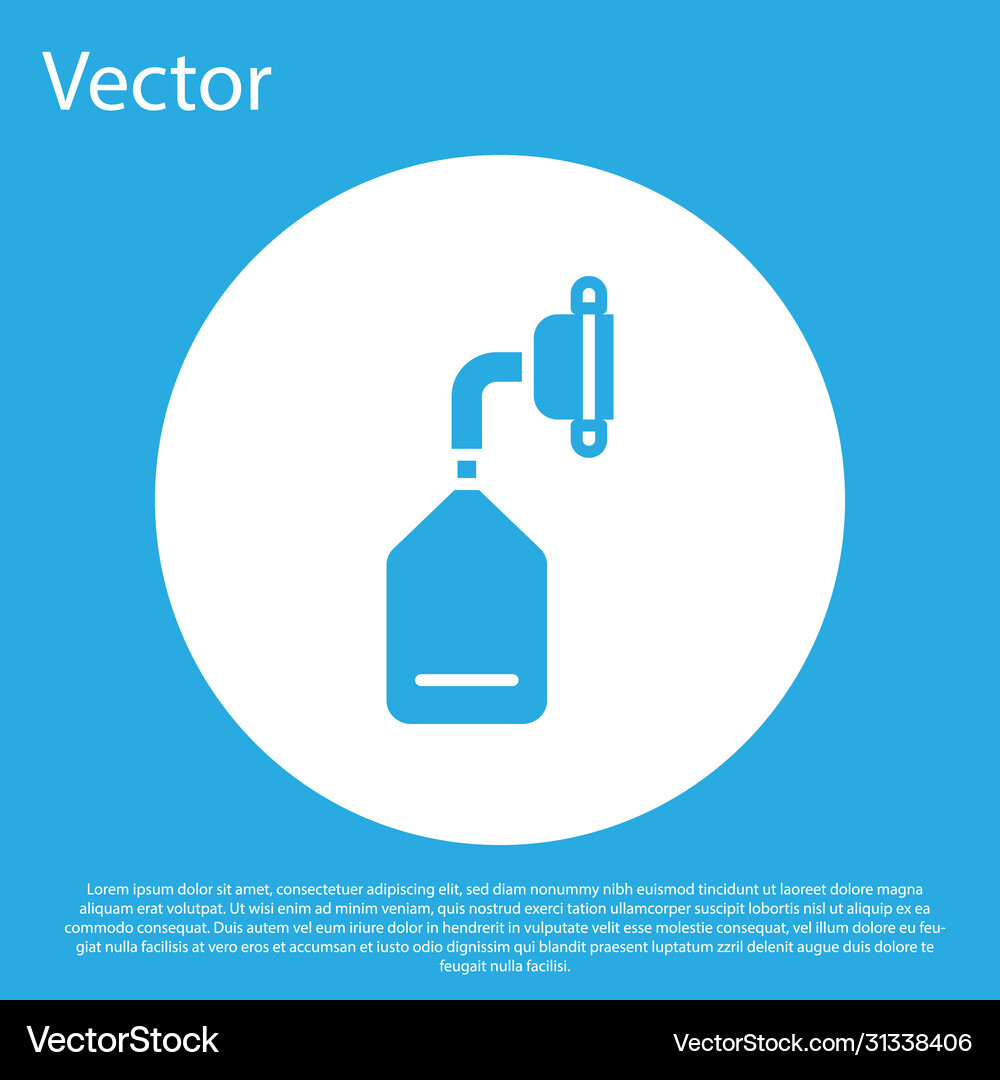 Blue medical oxygen mask icon isolated on Vector Image