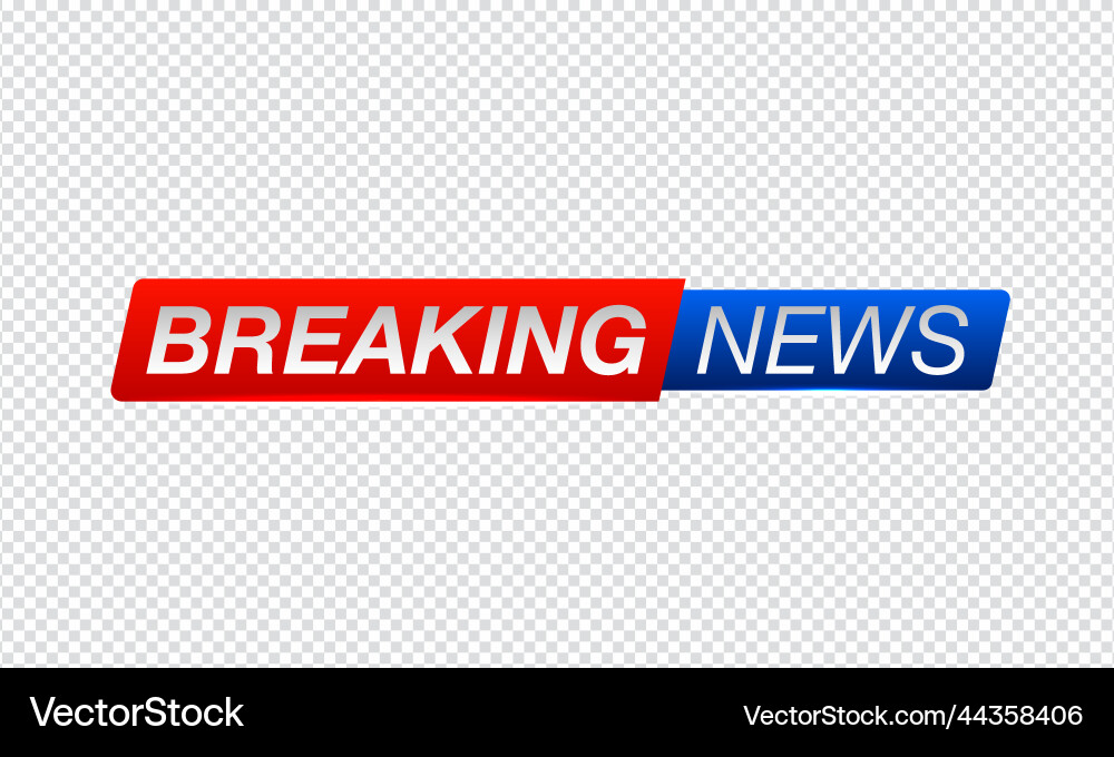 Breaking news on transparent background planet Vector Image