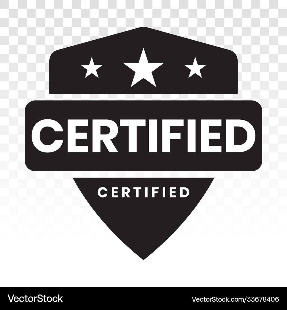 Certified seal or stamp flat icons for apps Vector Image