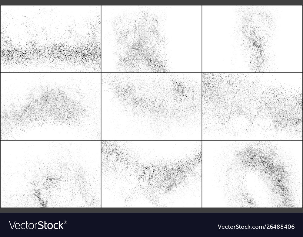 Dark rough noise particles set elements Royalty Free Vector