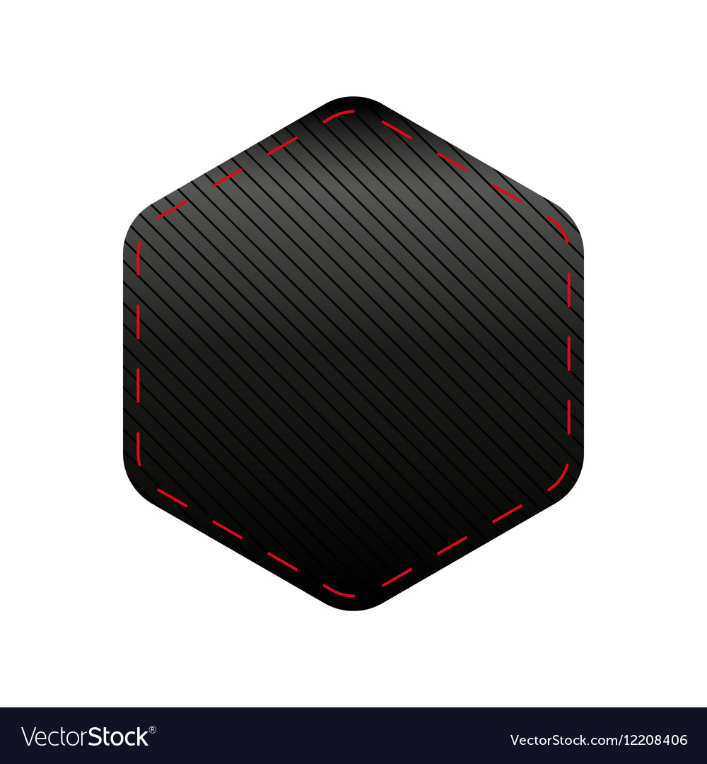 Empty hexagon patch sticker Royalty Free Vector Image