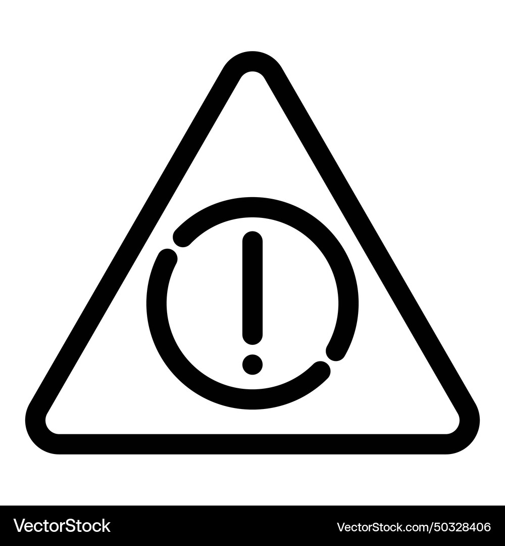 Exclamation warning high voltage flat icon Vector Image