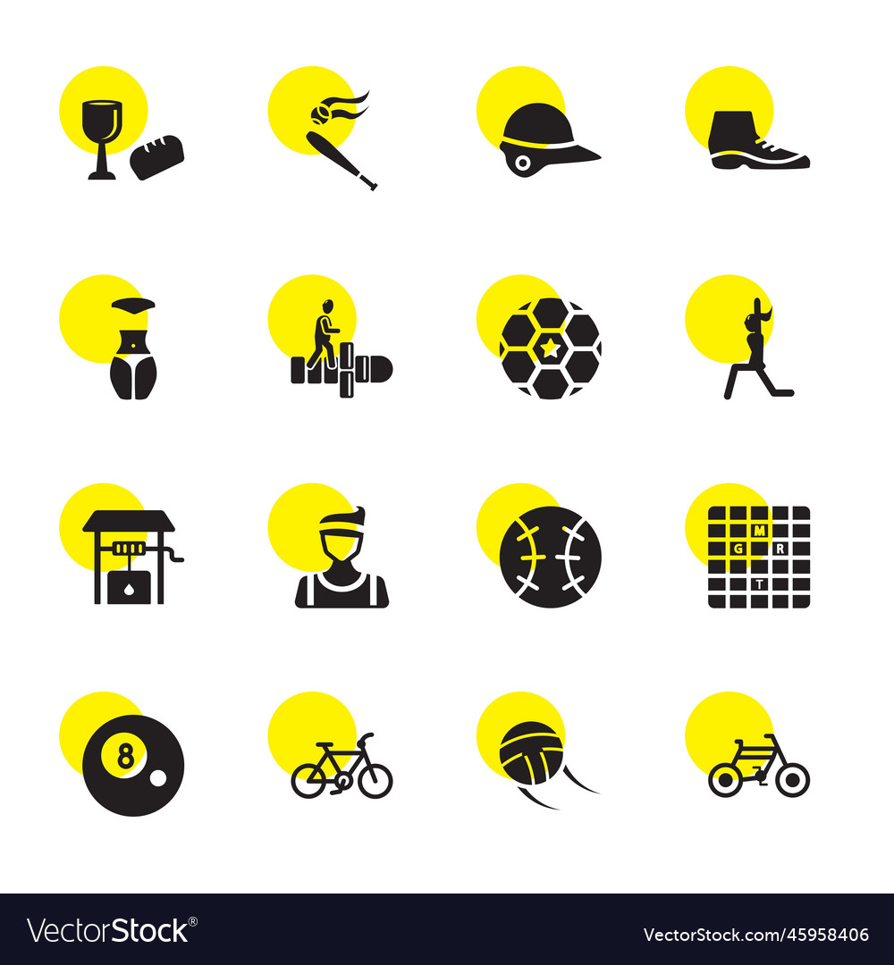 Exercise icons Royalty Free Vector Image - VectorStock