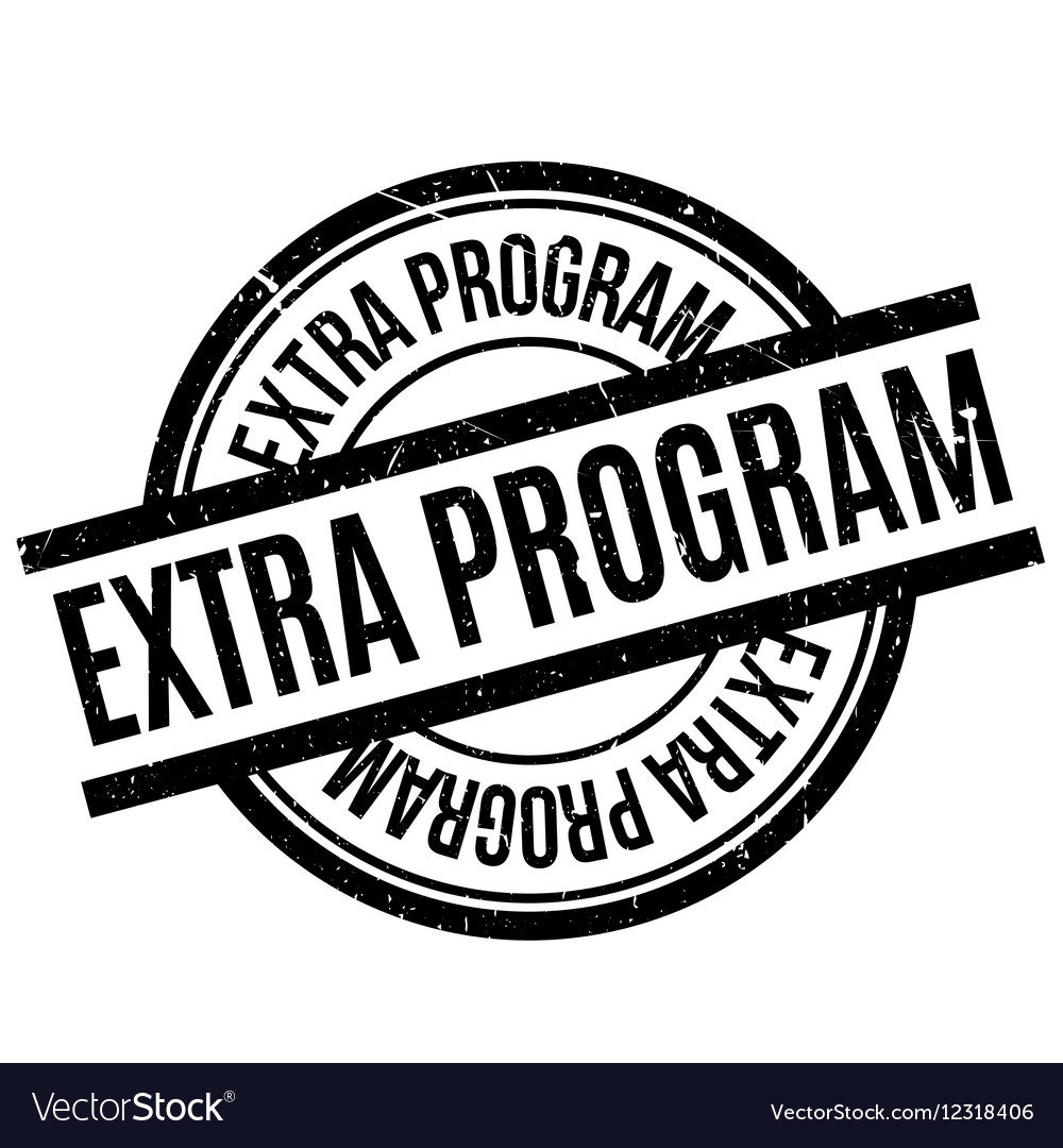 Extra program rubber stamp Royalty Free Vector Image