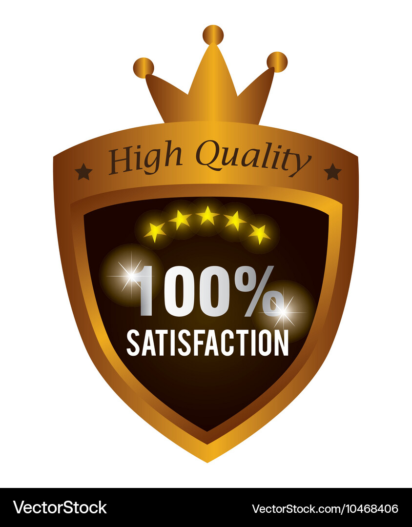 Seal guaranteed premium quality gold Royalty Free Vector