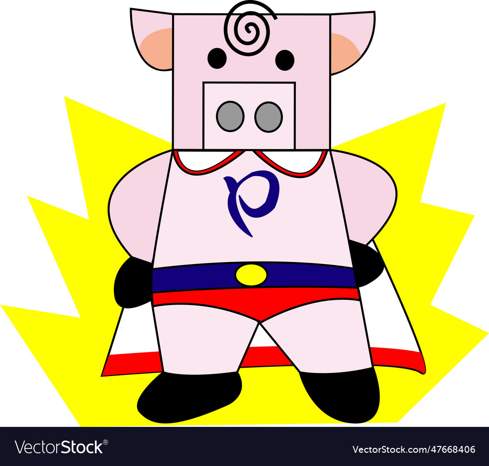 Superpig Royalty Free Vector Image - VectorStock