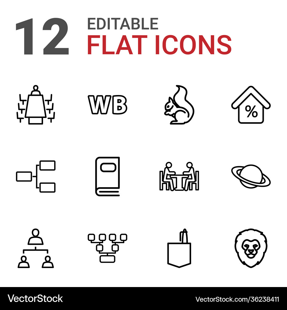 12 company icons Royalty Free Vector Image - VectorStock