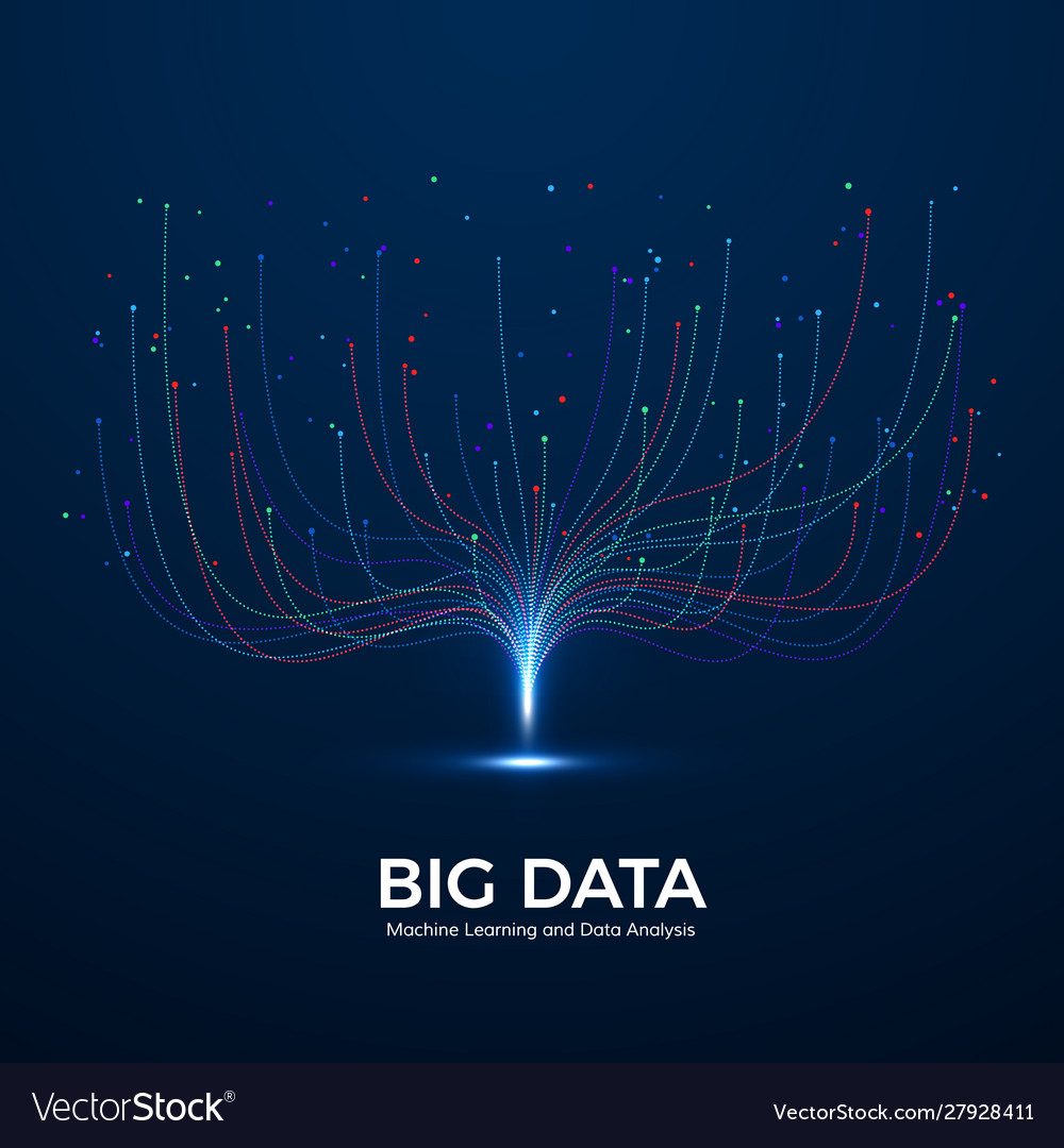 Big data machine learning and data analysis Vector Image