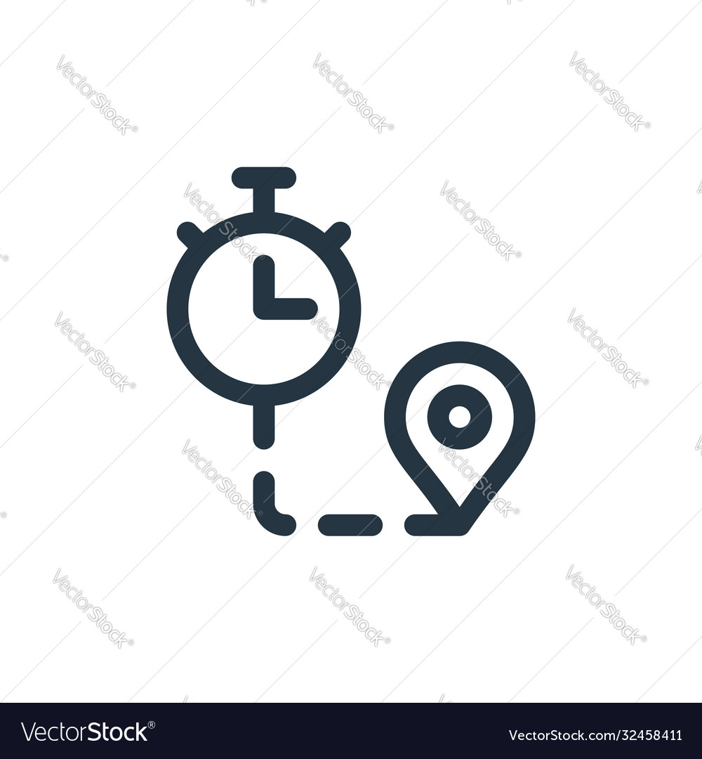 Duration icon editable stroke Royalty Free Vector Image