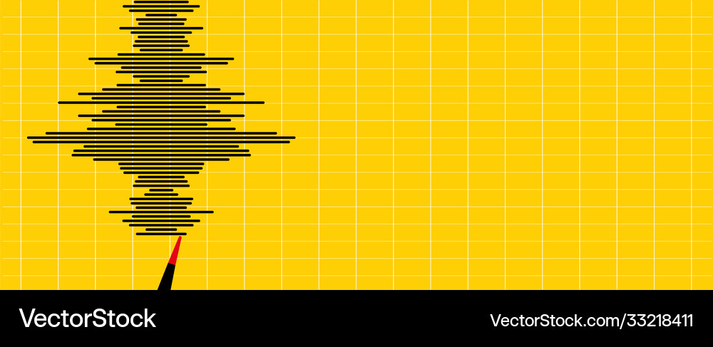 Earthquake background seismogram for seismic meas Vector Image