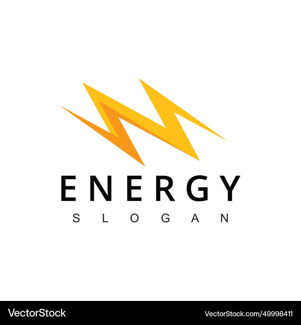 Flash logo energy power design template Royalty Free Vector