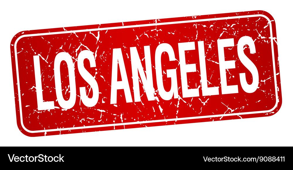 Los angeles red stamp isolated on white background