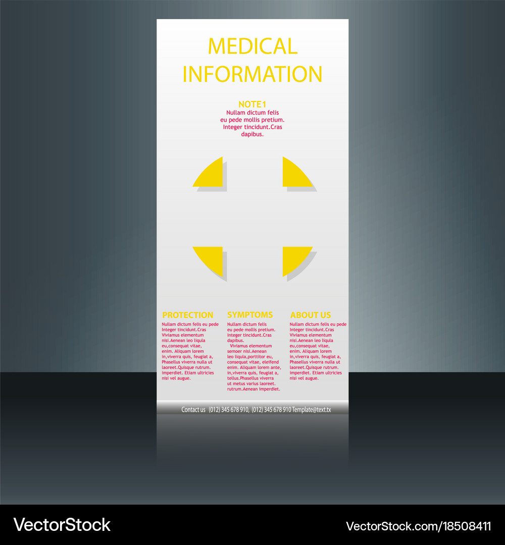 Medical brochure flyer design template a4 size Vector Image