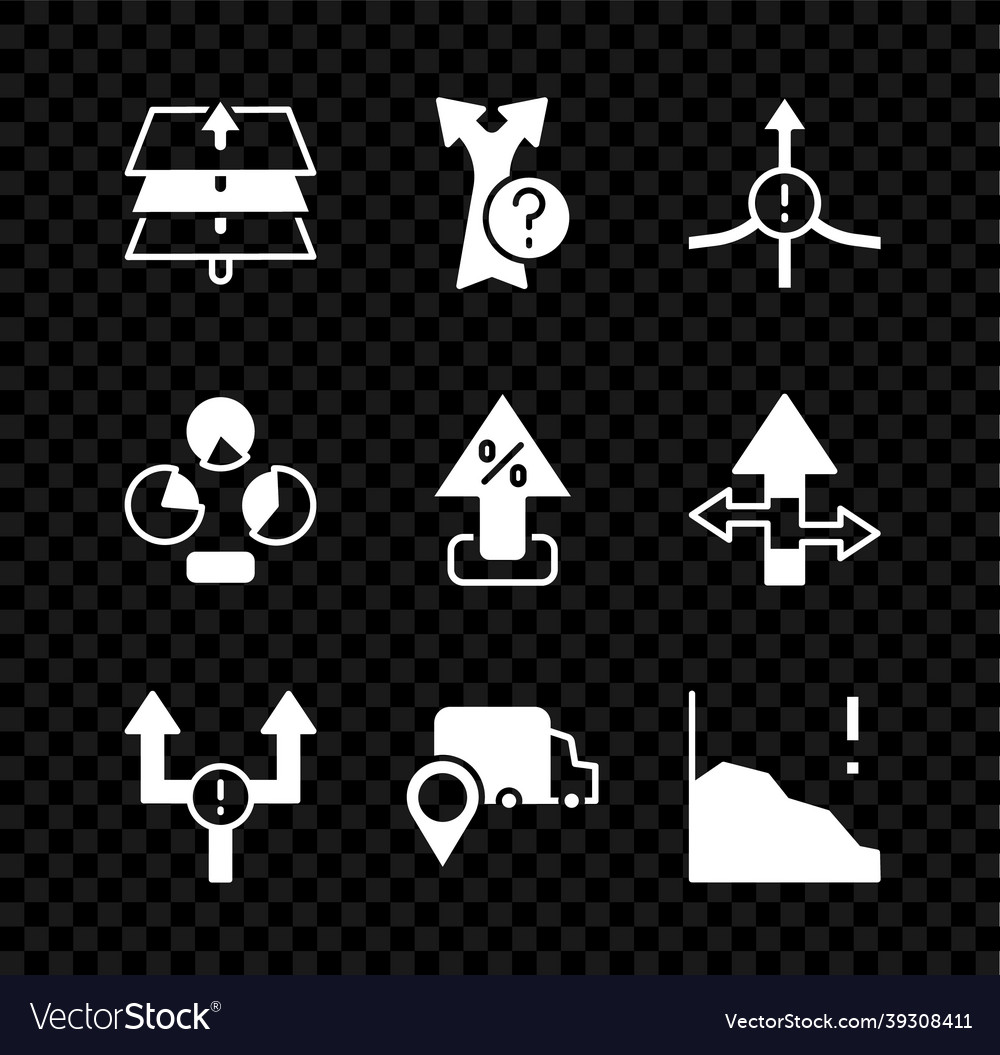 Set layers arrow delivery tracking financial Vector Image Set layers arrow delivery tracking financial Vector Image
