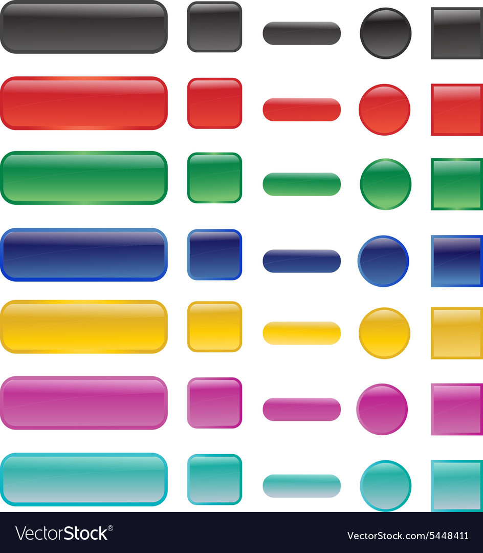 Set of web button collection Royalty Free Vector Image