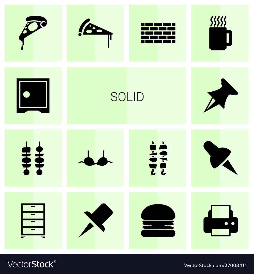 Solid icons Royalty Free Vector Image - VectorStock