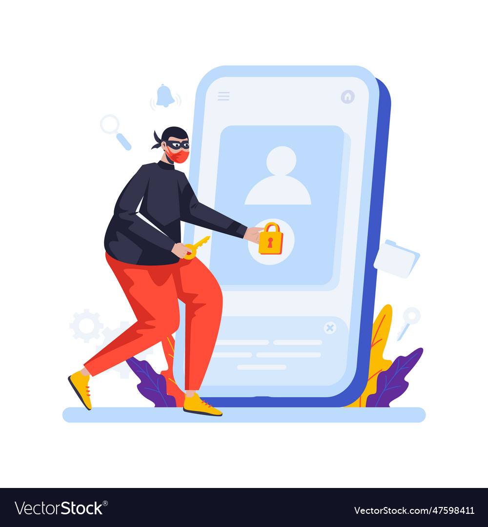 Unlock Security Access Cybercrime Royalty Free Vector Image