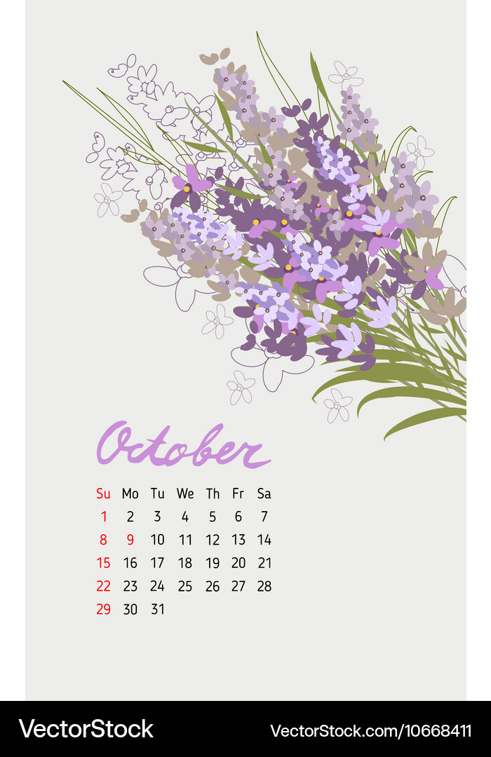 Vintage floral calendar 2017 Royalty Free Vector Image