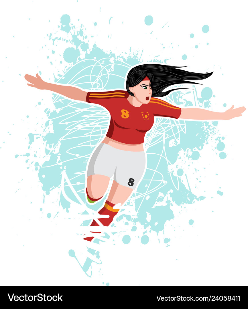 Woman playing soccer Royalty Free Vector Image