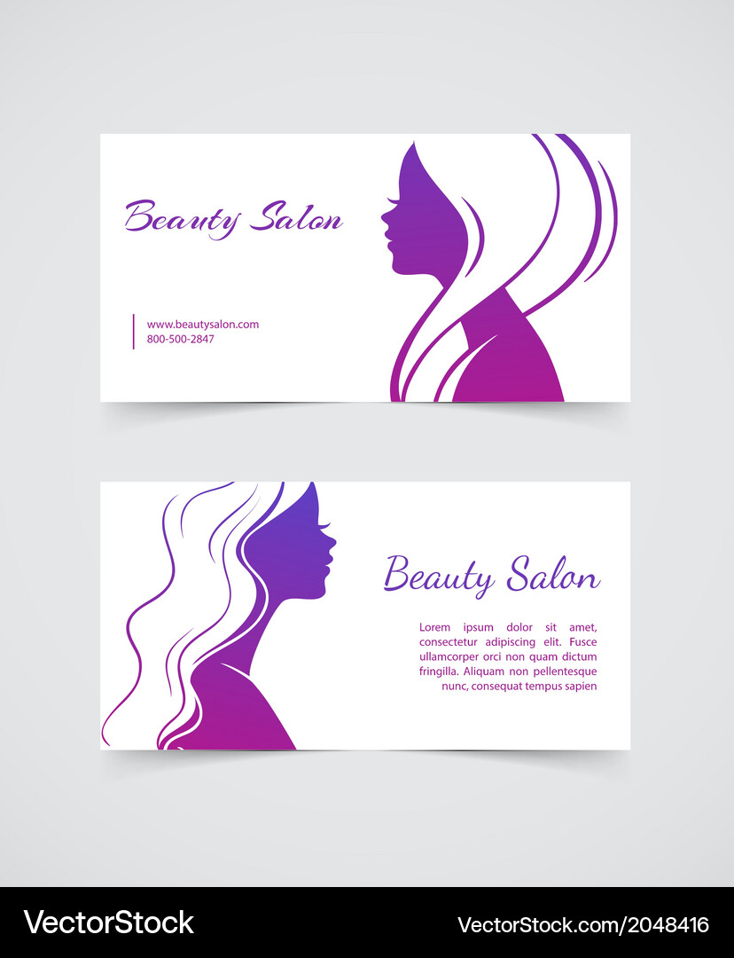 Beautiful woman cards Royalty Free Vector Image